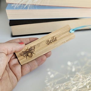 Personalised Wooden Bookmark, Teacher Student Pupil Gift, School ...