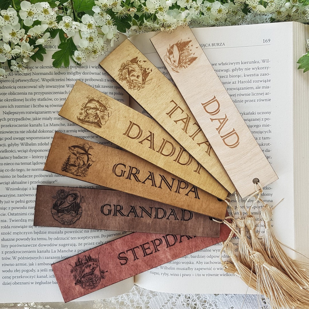 Personalised Wooden Bookmark for Fishing Enthusiasts – Thoughtful Gift ...