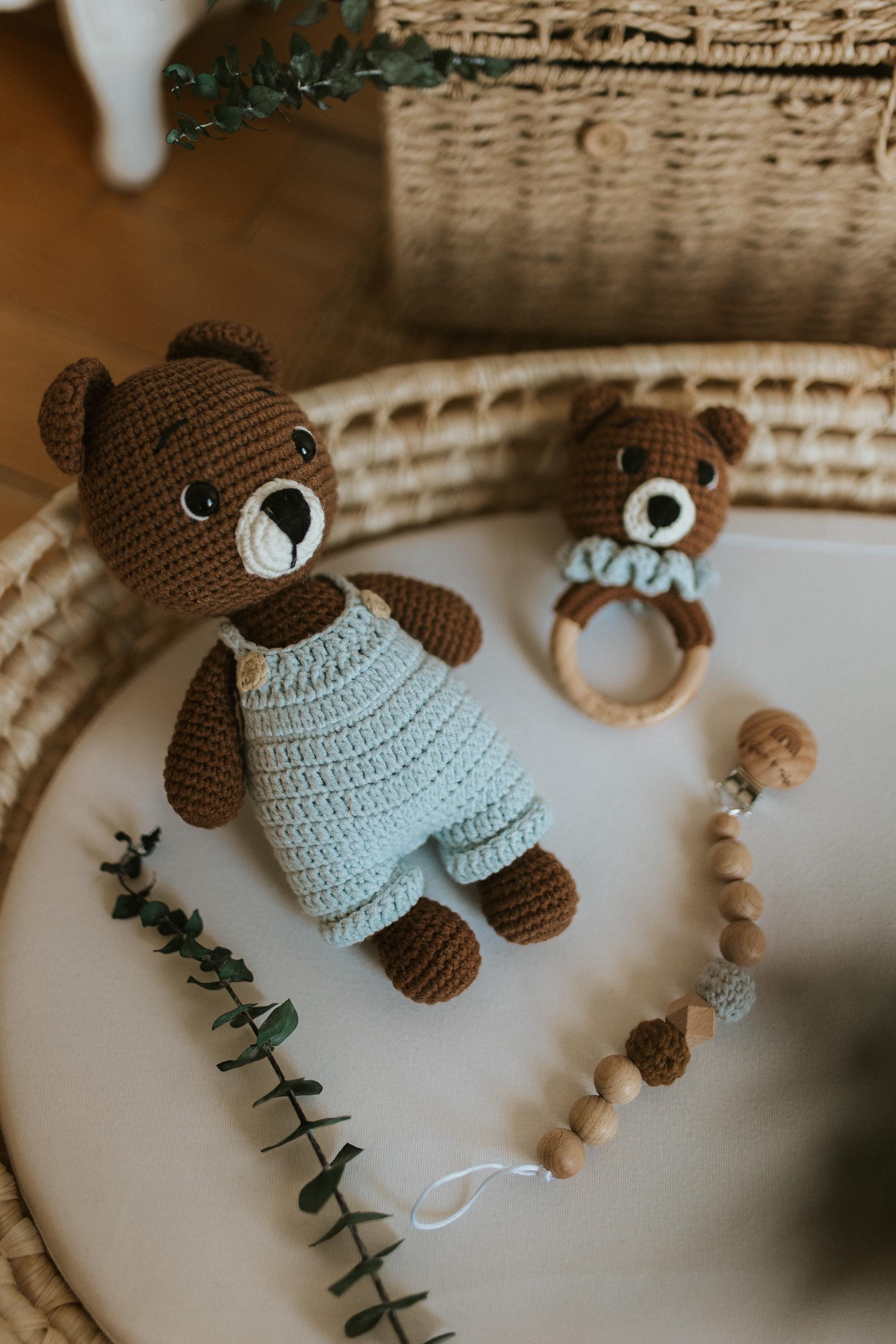 Theo the Teddy Bear Amigurumi Set - Etsy