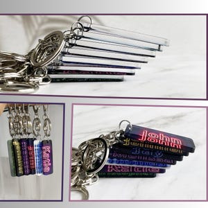Custom Neon Name Keychain: Personalized Acrylic Keyring Neon Color Text ...