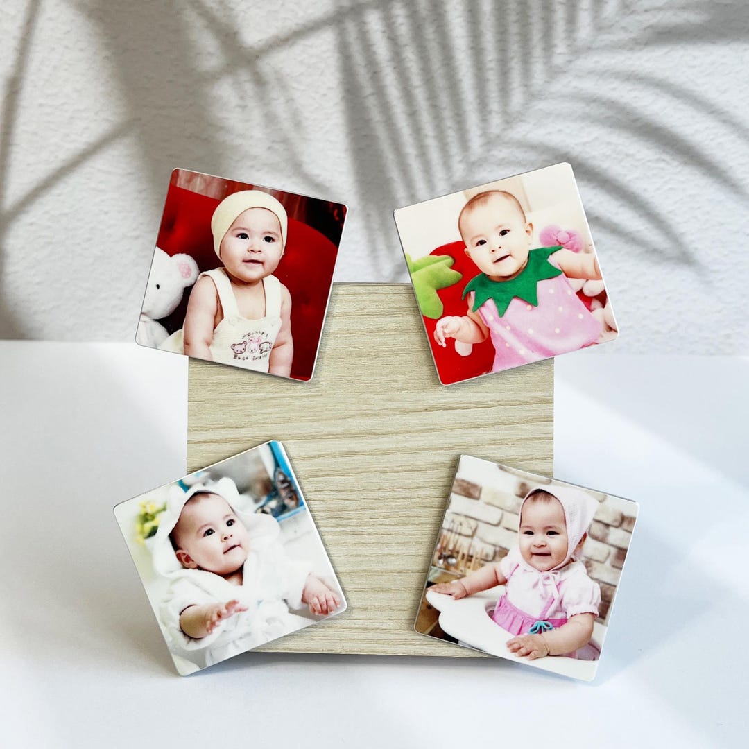 Custom Birch Wood Magnet Photo Frame: Personalized Metal Prints Picture ...