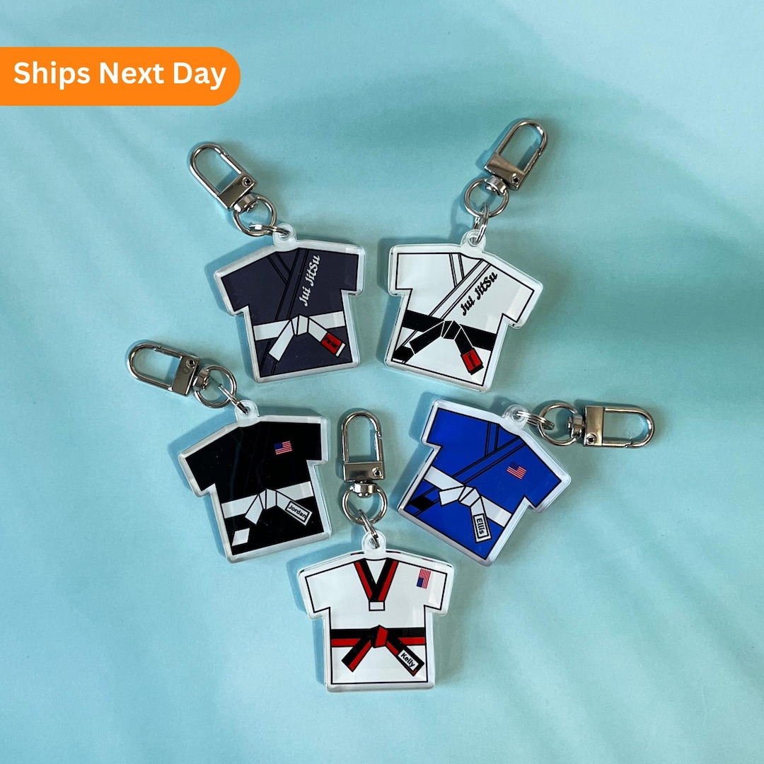 Personalized Martial Arts Keychain Uniform Custom Acrylic Keychains ...