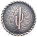 Saguaro Cactus Concho, Sold in 2 Sizes, 2 Finishes, Screw on Back ...