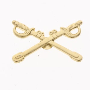 Crossed Sword Lapel Pin, Made in USA, Hamilton Gold Plated, Pack of 2 ...