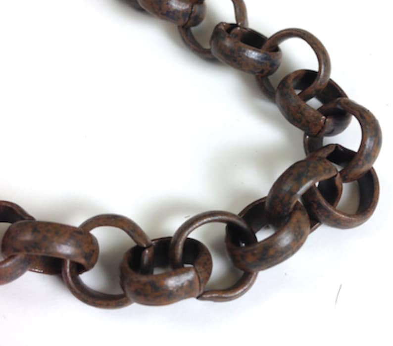 Rolo Chain 10mm Heavy Links Gunmetal Black Silver Gold or | Etsy