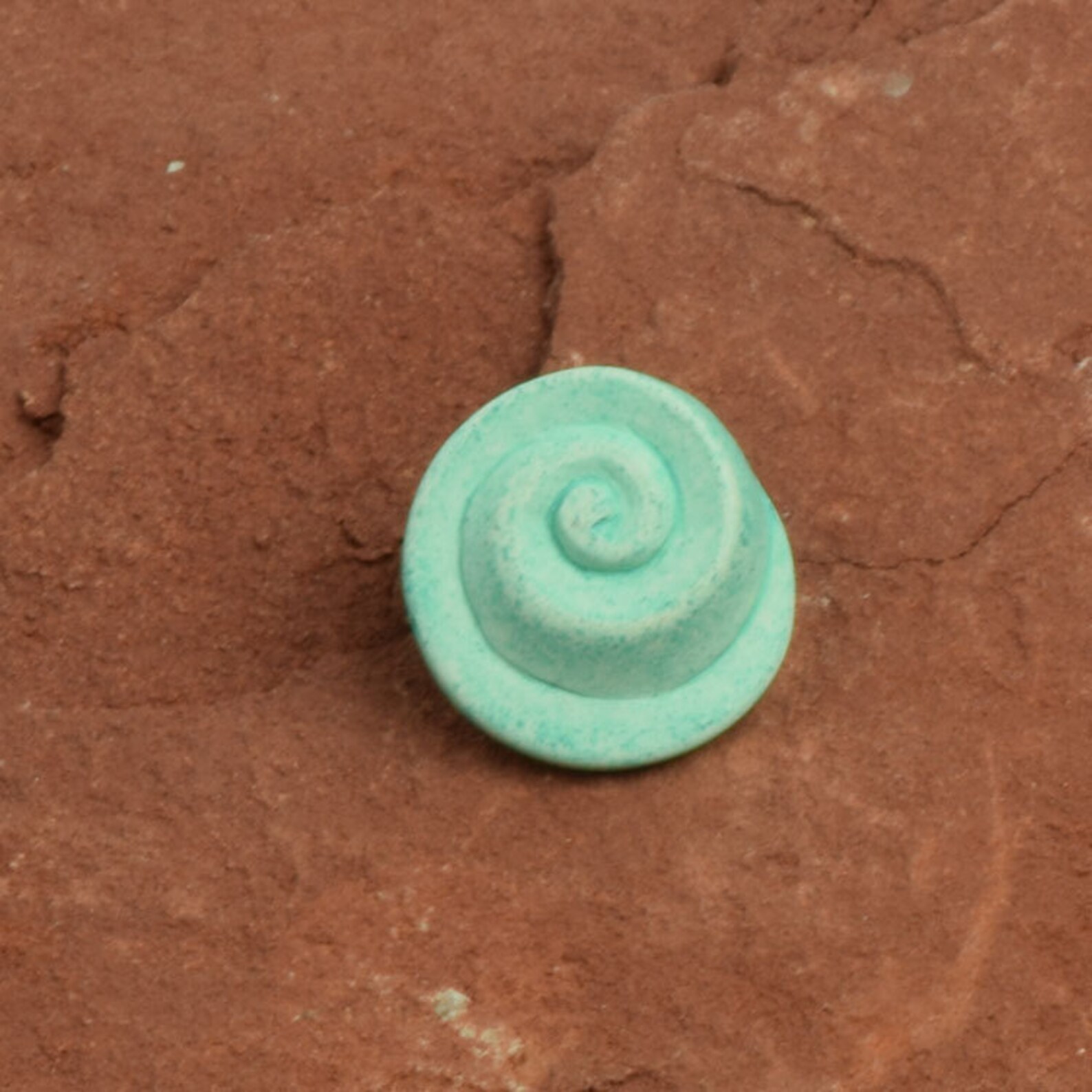 Round Swirl Shank Button in Spring Mint Green Patina Finish, Choose ...