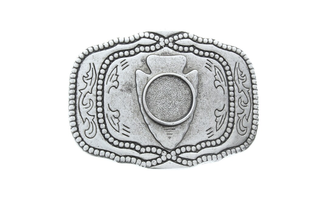 Belt Buckle, Arrowhead With 20mm Bezel Setting, Choose Antique Silver ...