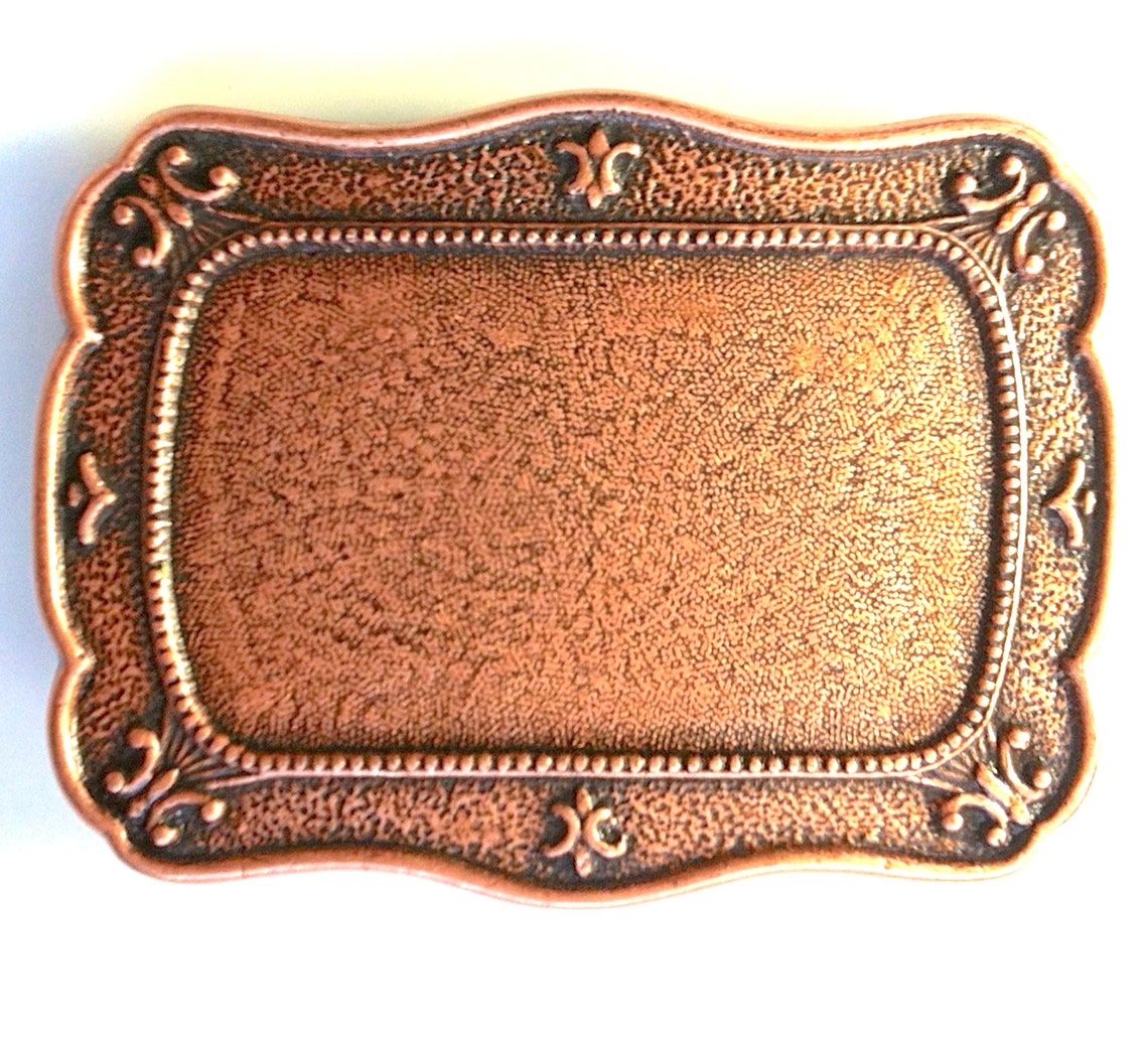 Belt Buckle Base Fleur de Lis Design Antique Silver Copper | Etsy
