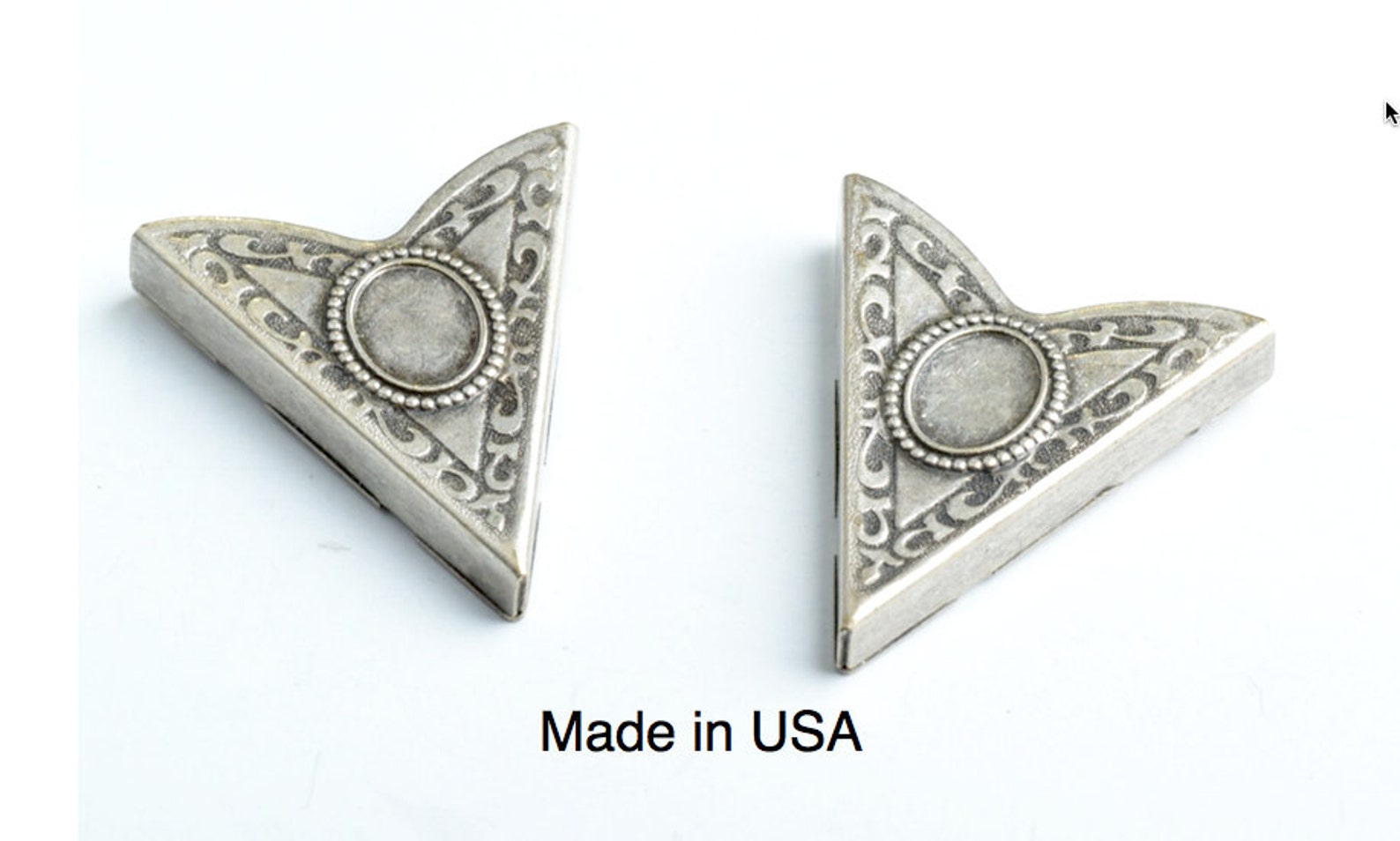 Collar Tip Western Collar Tip W/8x6mm Bezel Antique Silver - Etsy