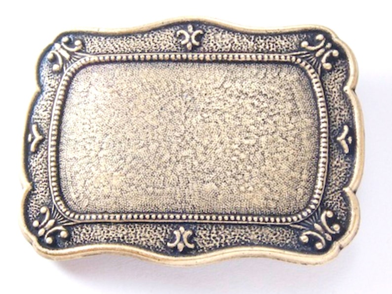 Belt Buckle Base, Fleur De Lis Design, Antique Silver, Copper, Gold ...