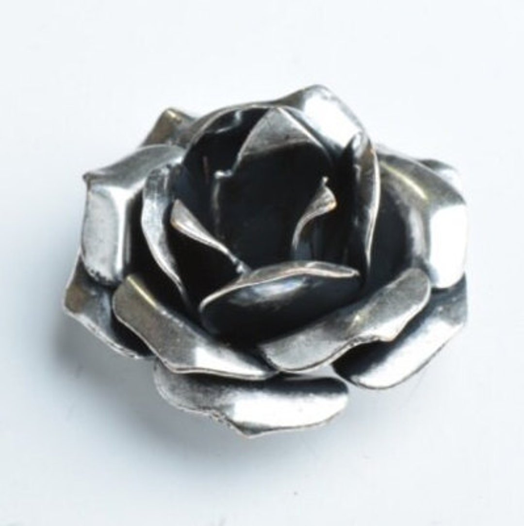 32mm Hand Crafted Metal Flower, Made in USA, Silver Plate, Each - Etsy