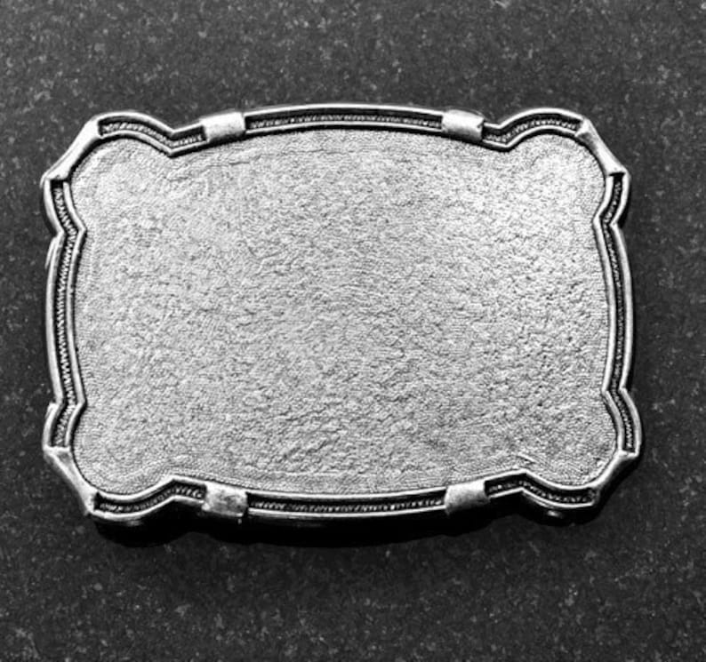 Belt Buckle Bases, Classic Western Shape, Vintage Silver, Made in USA ...
