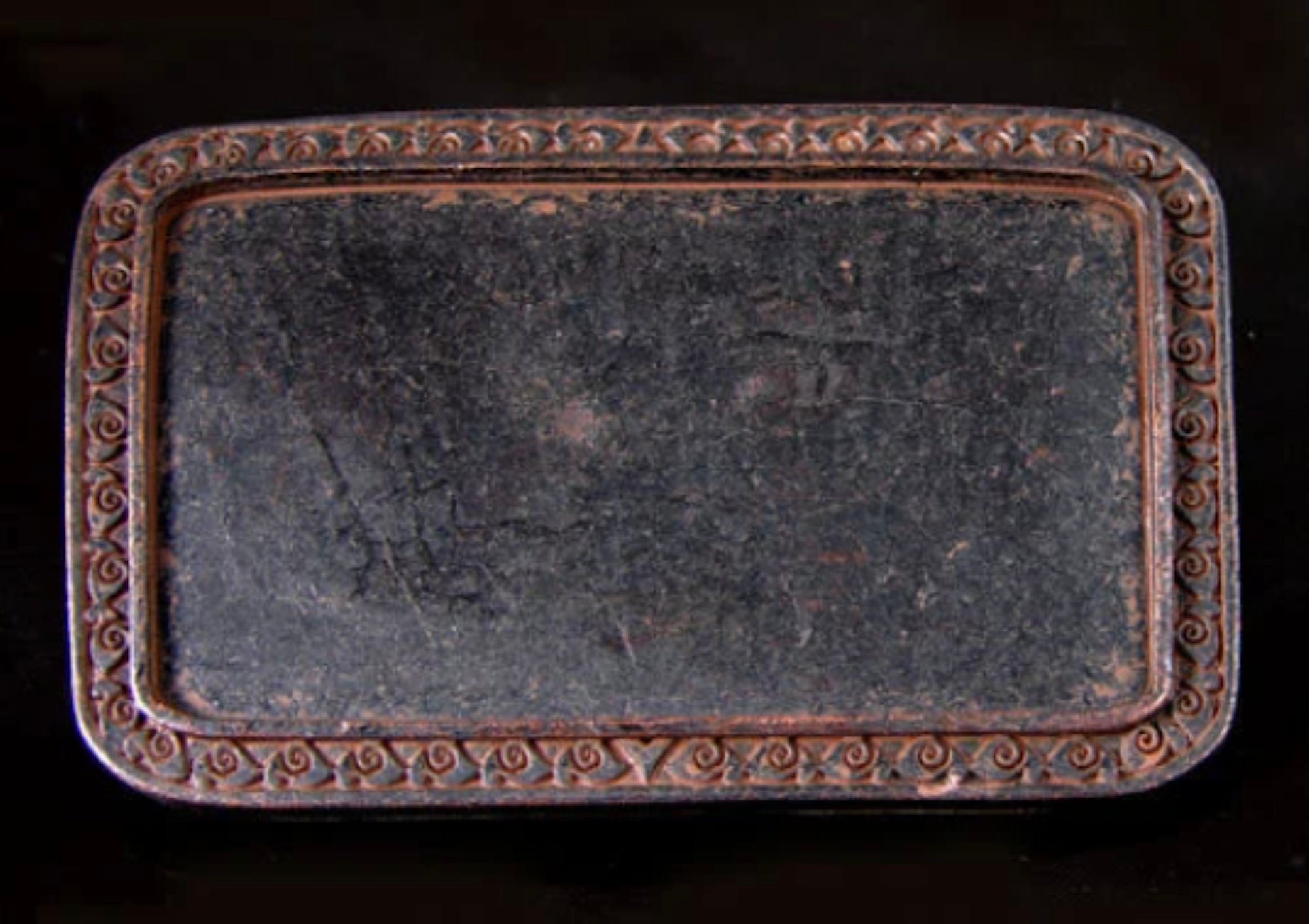 Rectangle Belt Buckle Bases, 2mm Bezel Depth With Swirl Fret Border ...