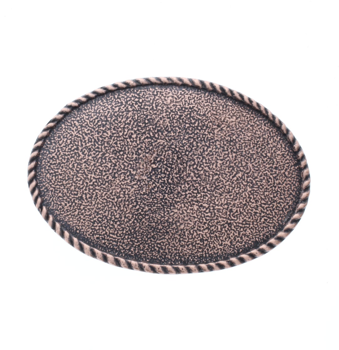 Belt Buckle Base, Oval Textured With Rope Edge and D Ring,1.5 Inch Belt ...