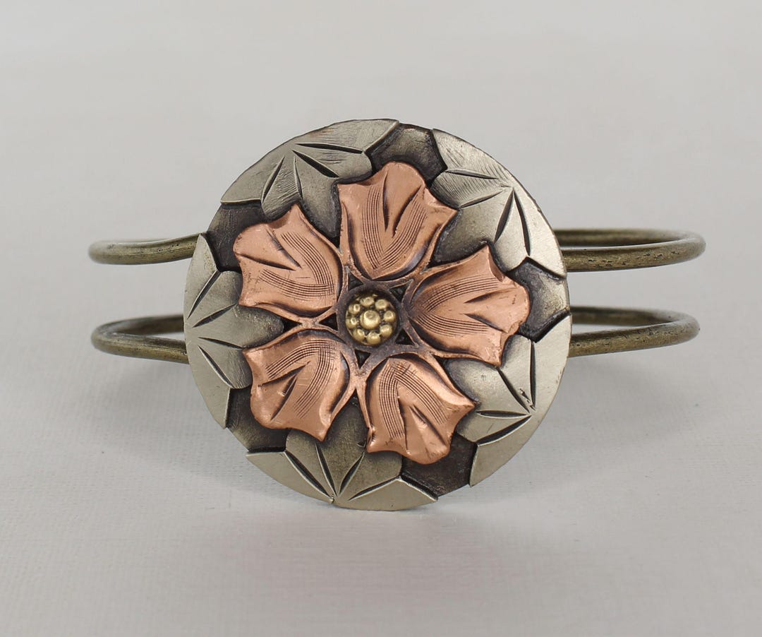 Flor De Cobre Concho Clamp Cuff, Made in USA, Each - Etsy