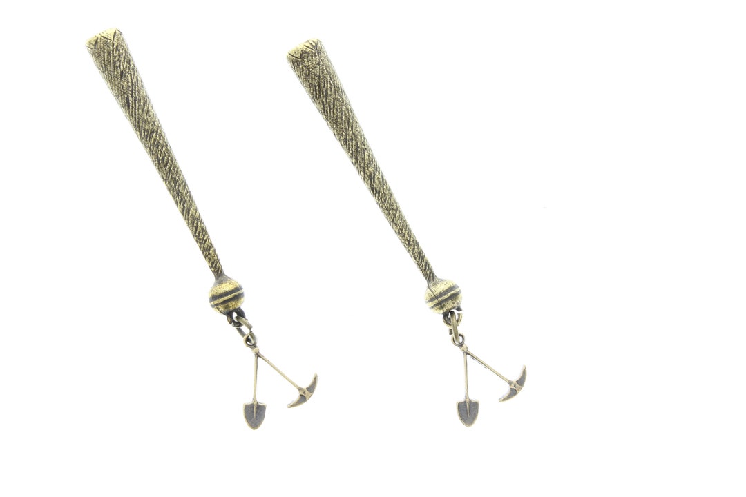 Spade and Pick Bolo Tips, Antique Brass , Made in USA of Zinc, Set of 2 ...