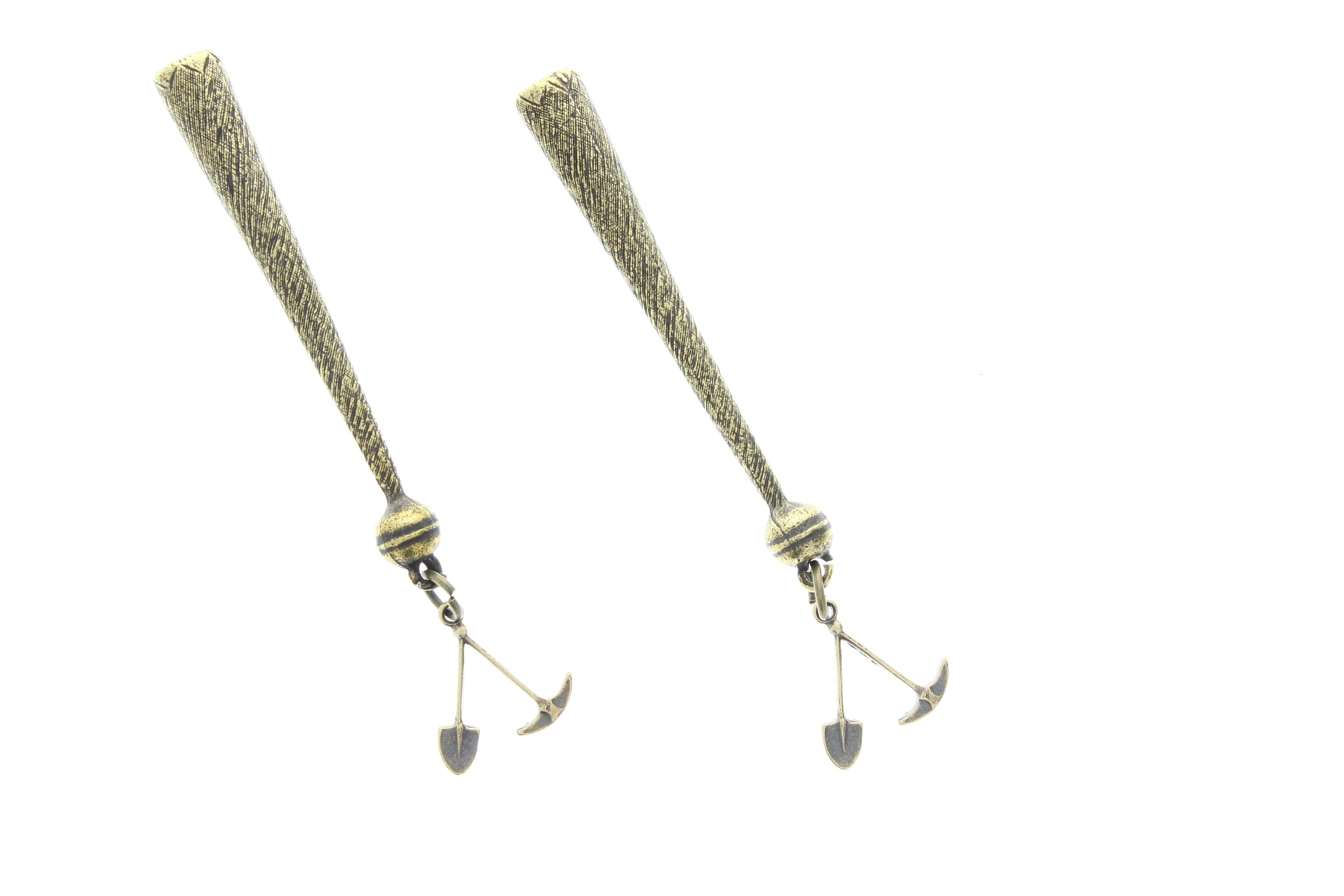 Spade and Pick Bolo Tips, Antique Brass , Made in USA of Zinc, Set of 2 ...