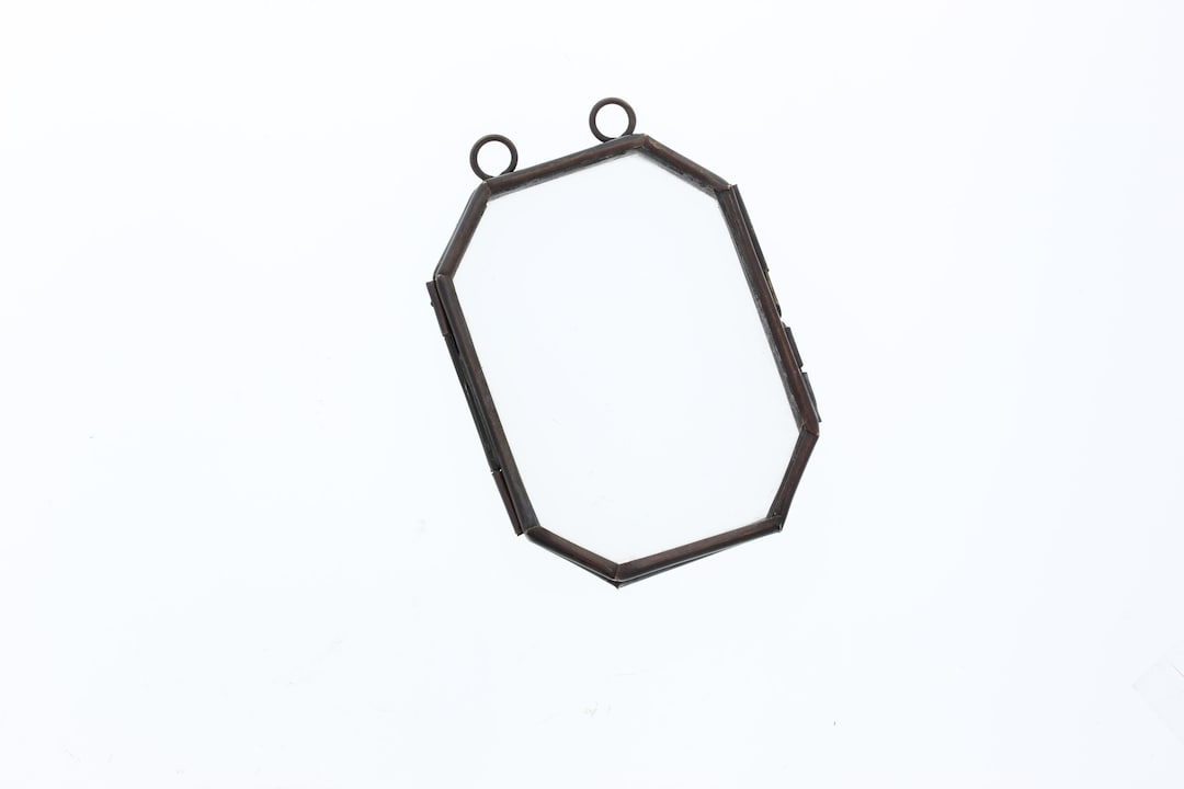 Octagon Pendant, 2.5" Long, Octagon , Antique Gold, Silver, or Copper ...