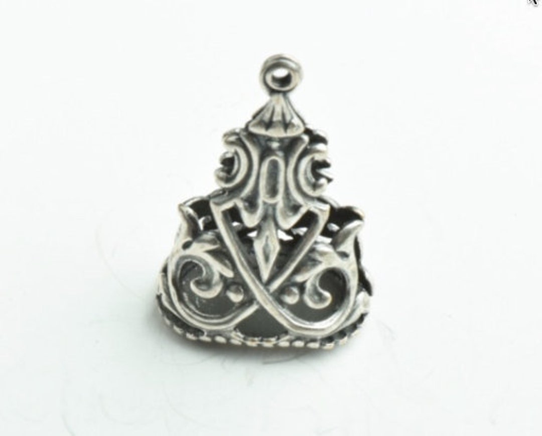 Filigree Victorian Metal Earring Fob Vintage Drop, Double Sided, Made ...