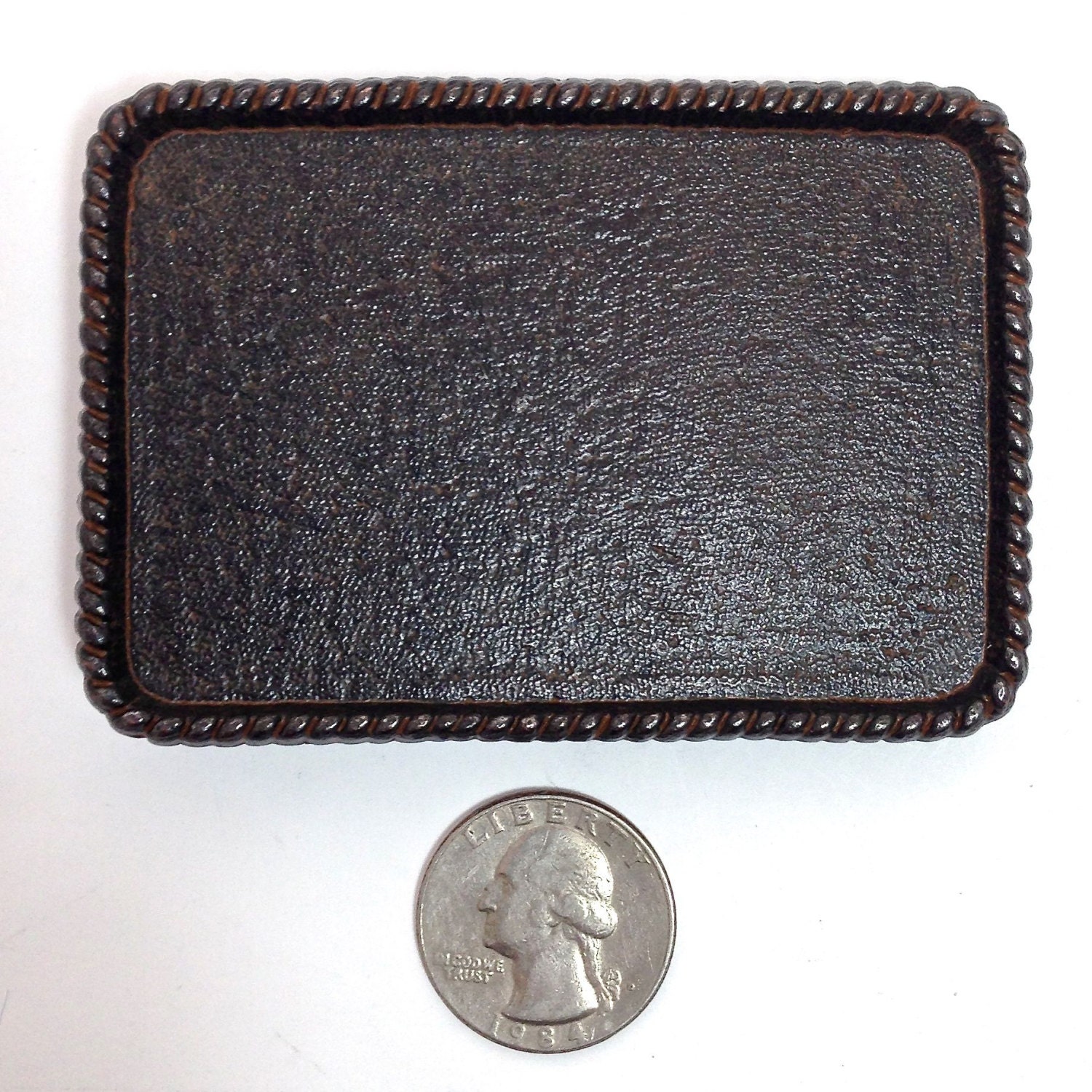 Belt Buckle Bases With D-ring, Interchangeable, Rope Edge Rectangle in ...
