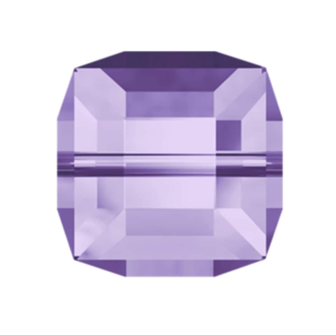 Swarovski Crystal Square Bead, 8mm, 6mm, 4mm, Tanzanite (purple), #5601 ...