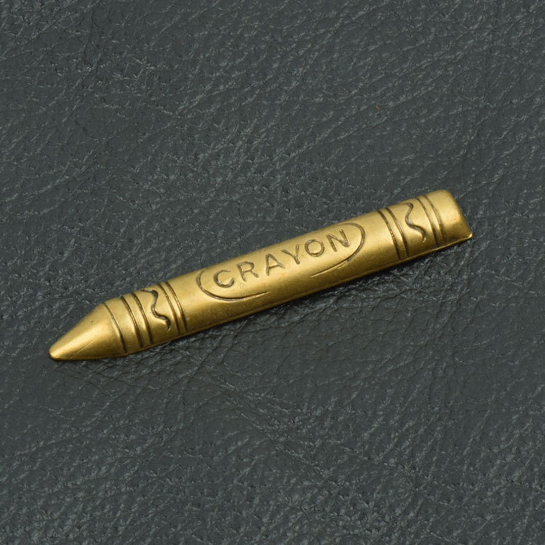 53mm Crayon Charm, Antique Gold or Antique Silver, Made in USA, Pack of ...