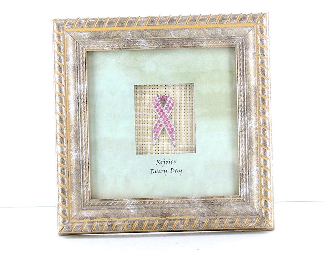 Shadow Box Frame Decor With "rejoice Every Day" With Pink Crystal Bow ...