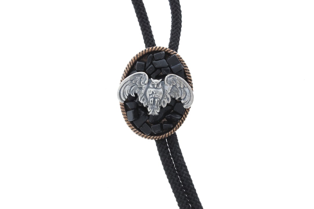 Bat Bolo Tie With Matching Tips. Gift Box. 36" Cord, Handmade in USA ...