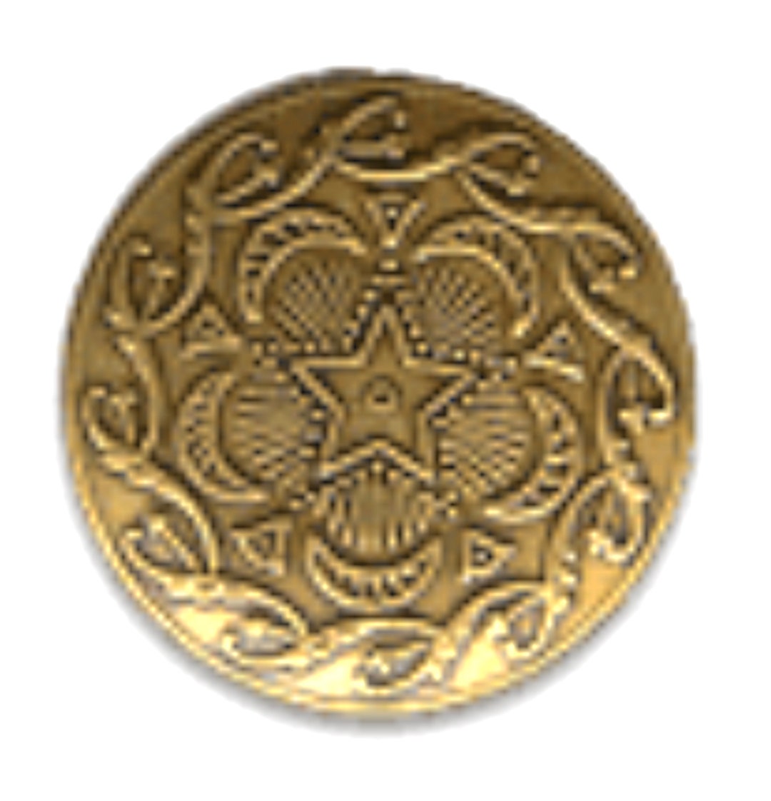 Flat Star Concho, 30mm or 23mm, Antique Gold, Made in USA, Pack of 6 - Etsy