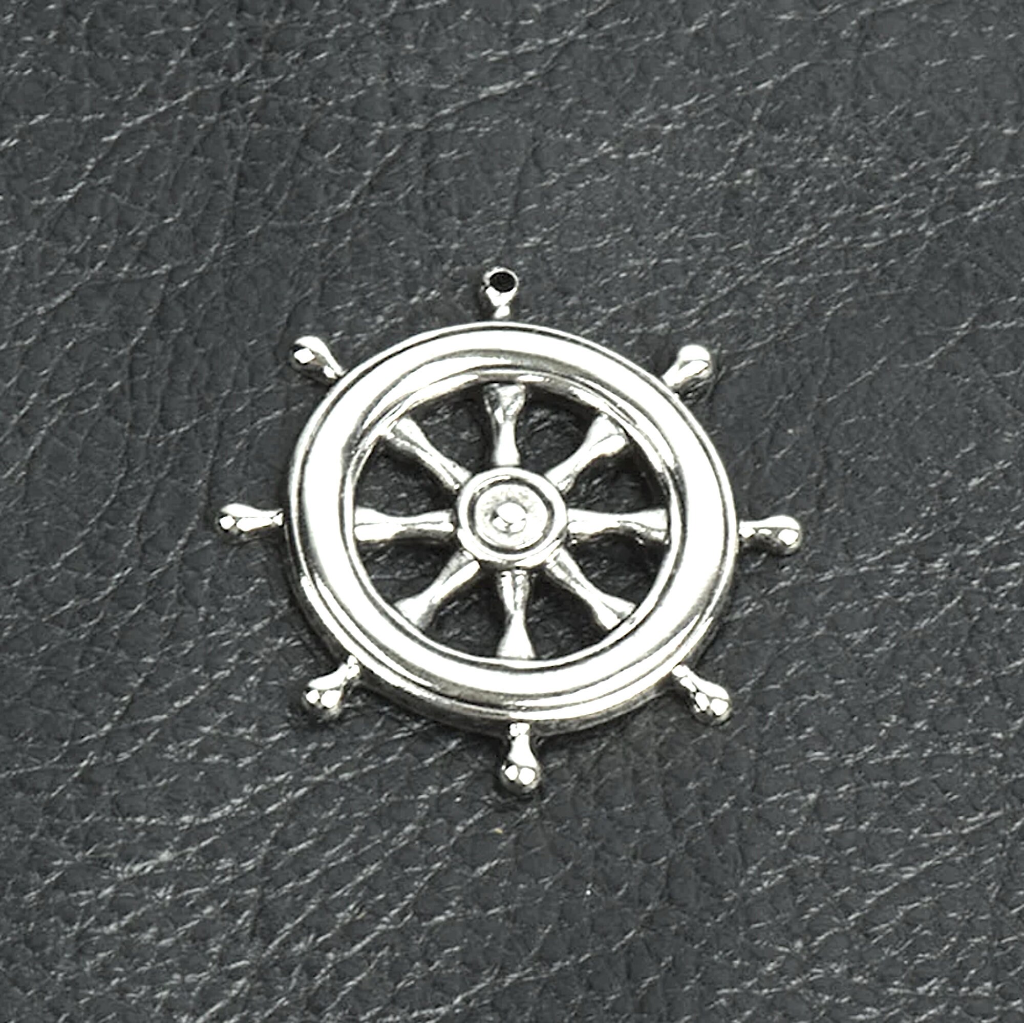 Nautical Ship Boat Steering Wheel Charm Pendant, Antique Gold or ...