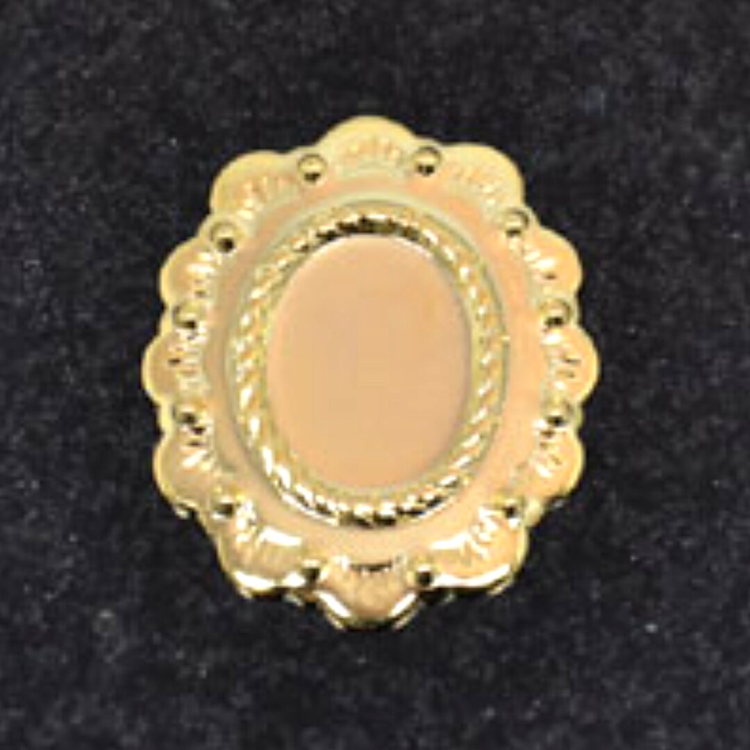 33mm Oval Concho With 18x13mm Bezel, Bright Gold, Made in USA, Pack of ...