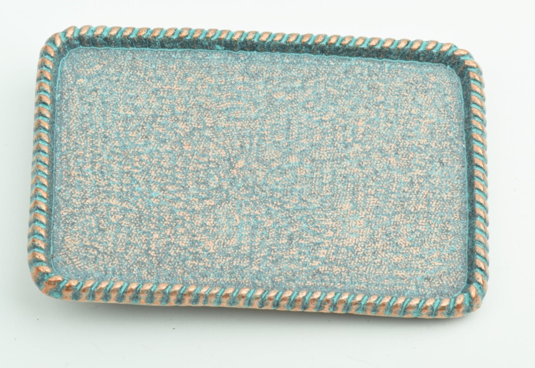 Buckle Set 3 Verdigris Green Patina Buckles Made in USA Set - Etsy