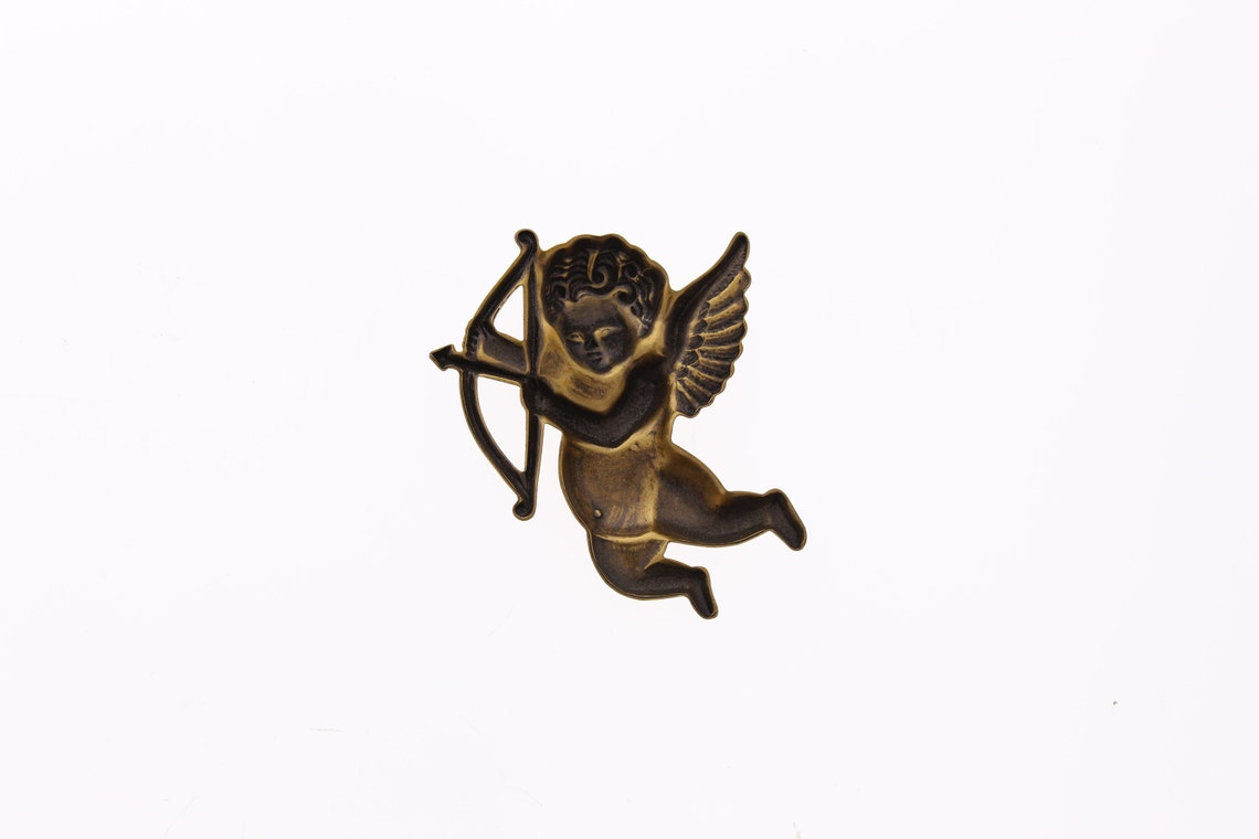 Antique Gold Finish Cherub W/ Bow, 36x42mm, Pack of 6 - Etsy