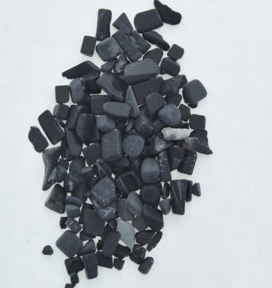 Black, Dull Not Shiny Color Chips Half Oz of Assorted Sized Chips, 9190 ...