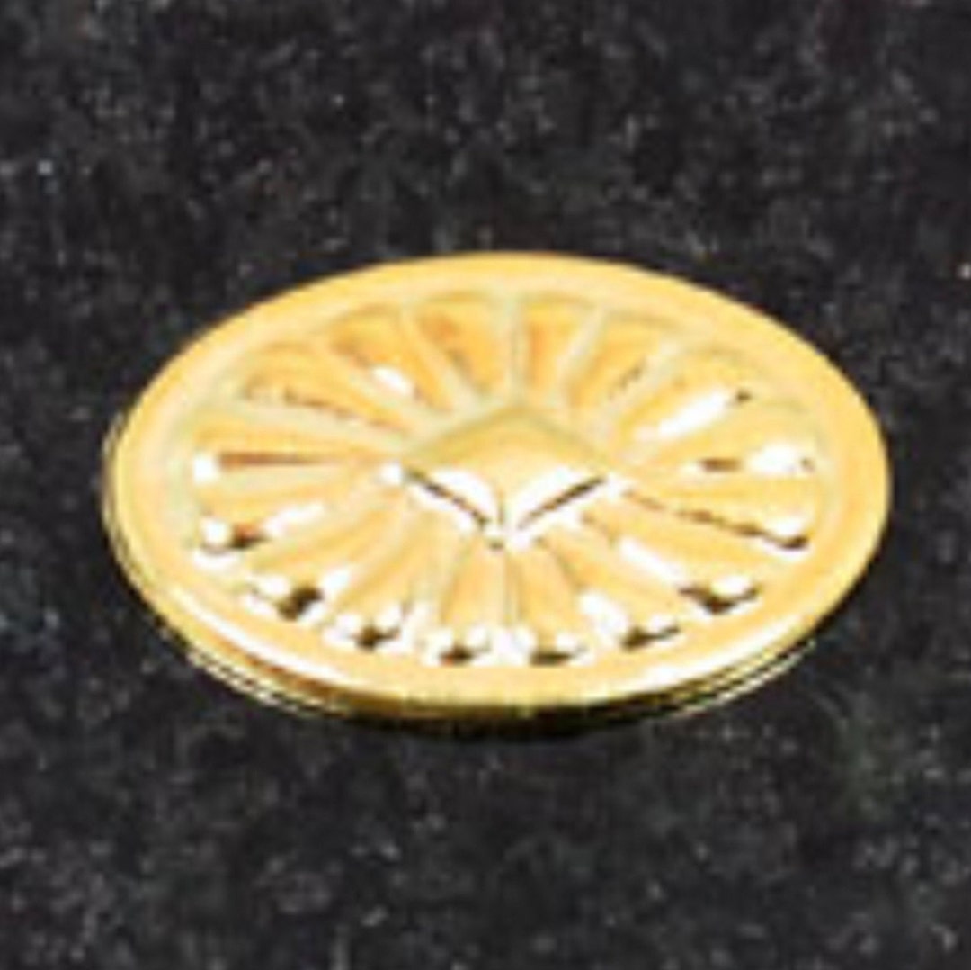 14mm X 10mm Oval Concho, Bright Gold, Made in USA, Pack of 6 - Etsy