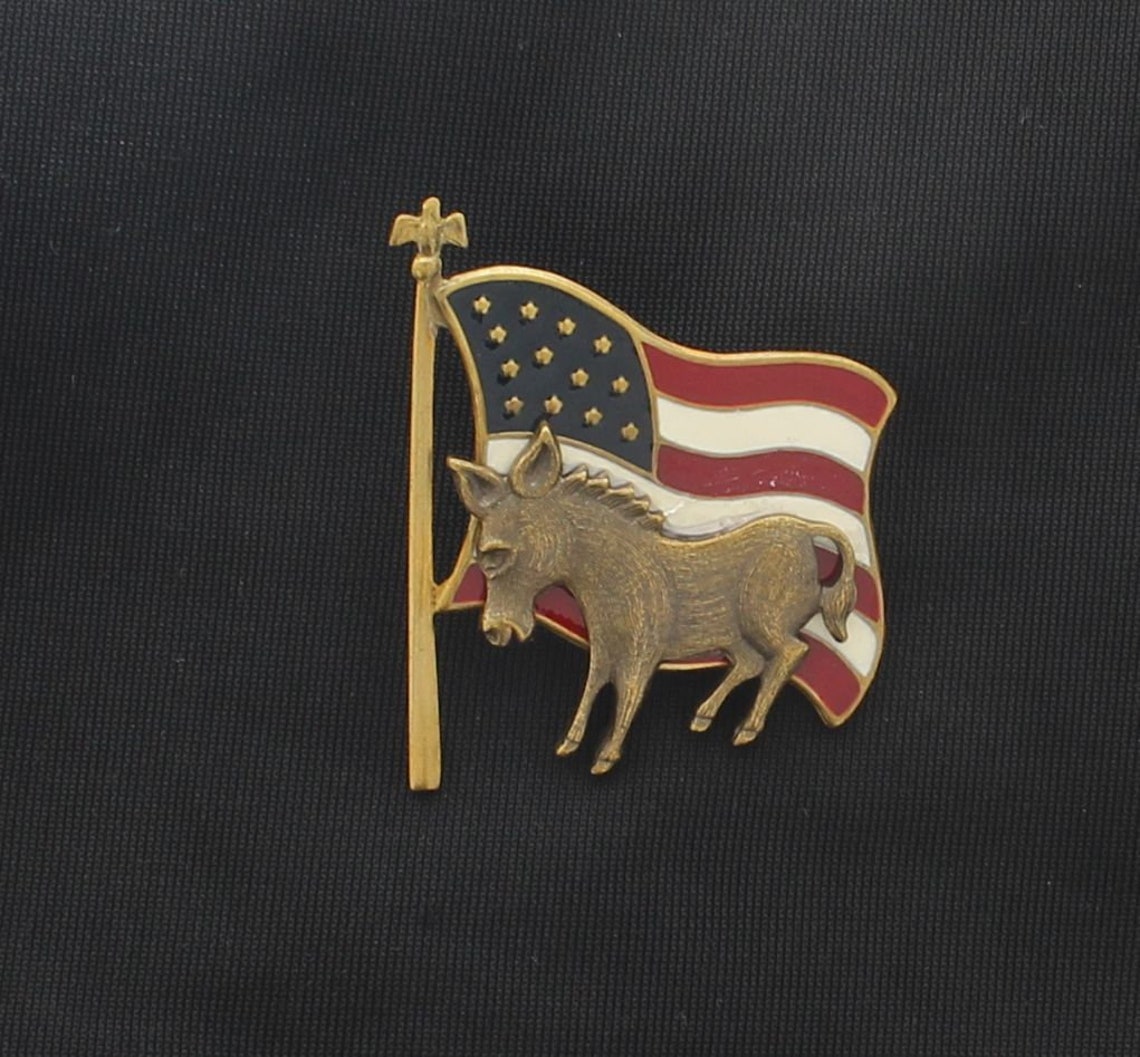 Election Vote Party Pins, Democrat Donkey or Republican GOP Elephant ...