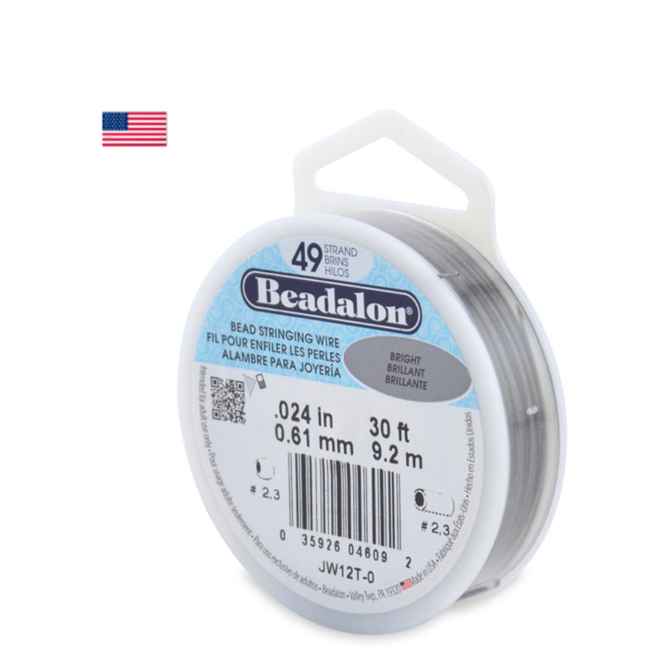 49 Strand Stainless Steel Bead Stringing Wire, .024 in / 0.61 Mm ...