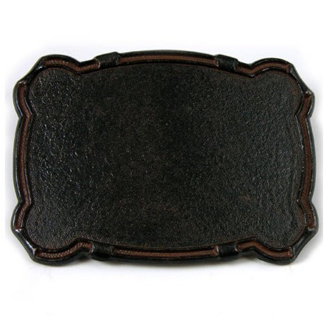 4" Belt Buckle in Rustic Black or Green Patina, Made in USA, Each - Etsy