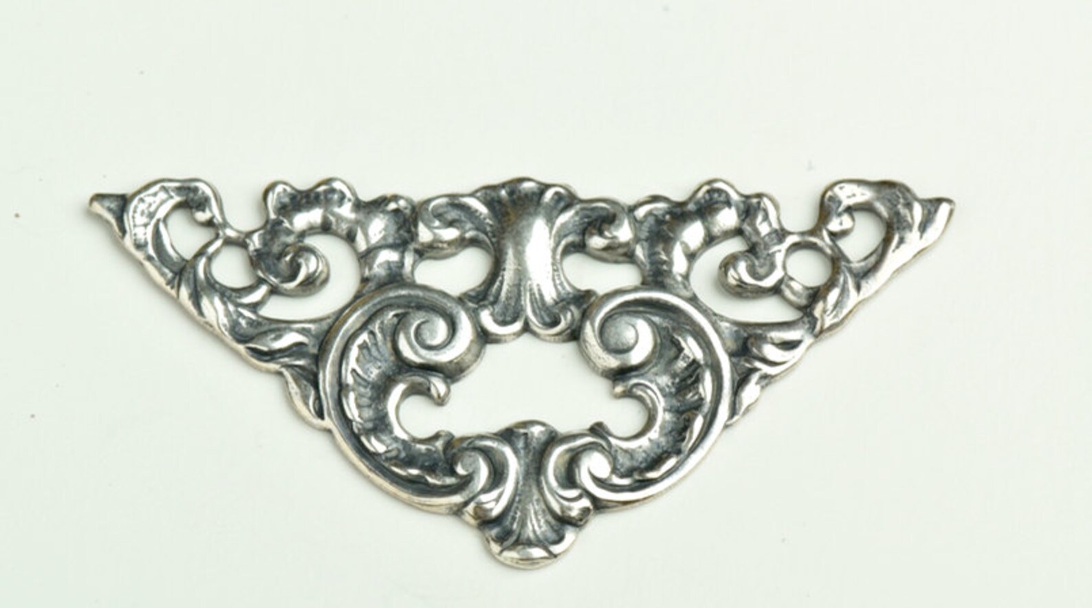 34mm Filigree Corner Stamping, Classic Silver, Shiny & Rustic Finish ...