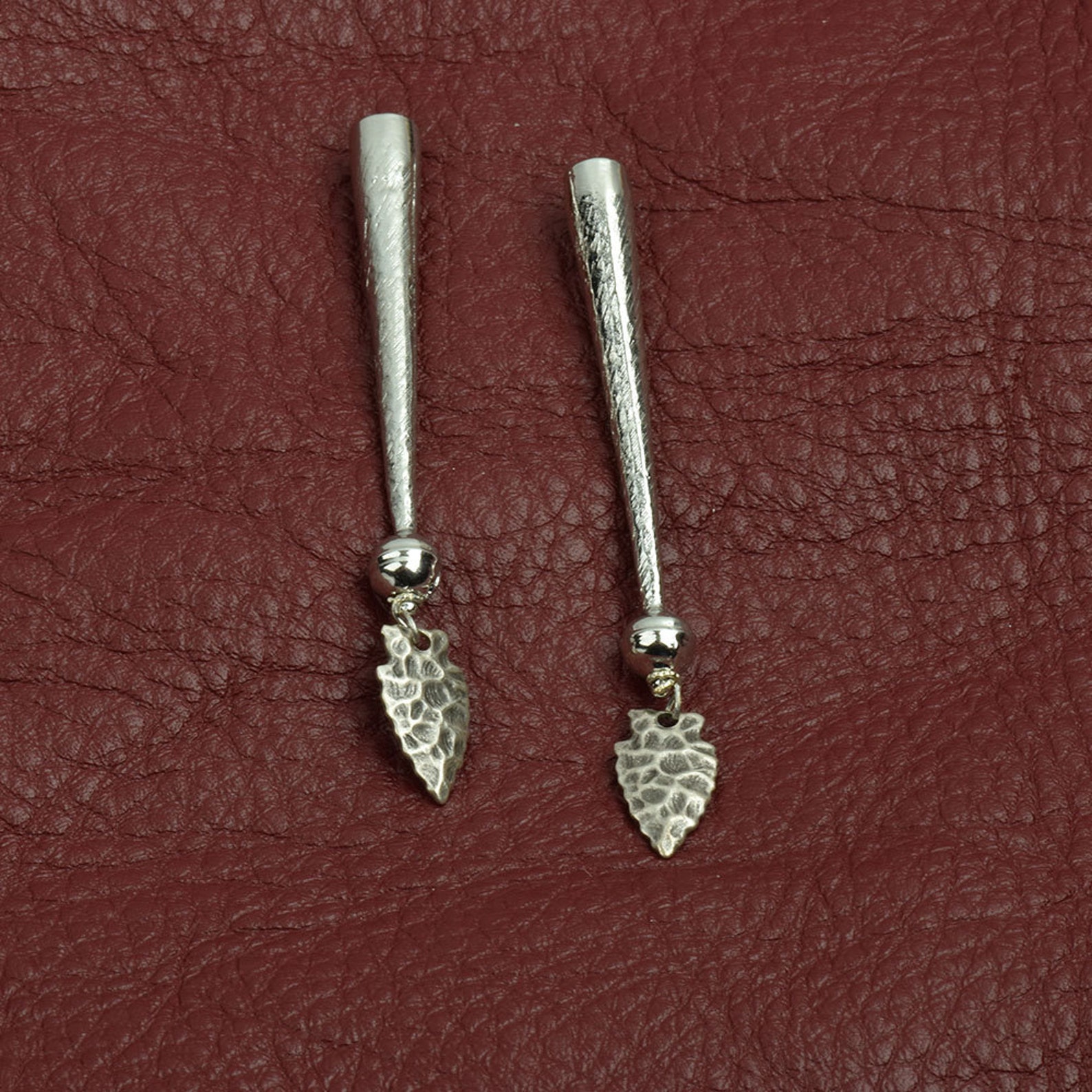 Arrowhead Bolo Tips, Antique Silver, Made in USA, Set of 2 - Etsy