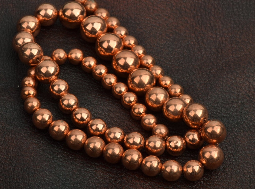 Copper Beads on a Strand, Graduated Size, 24" Strand - Etsy