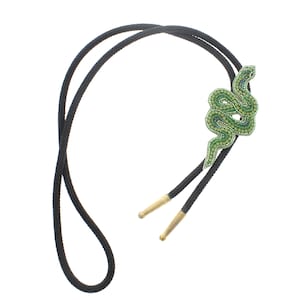 87mm X 42mm Green Sequin Snake Bolo Tie, Made in USA, Each - Etsy