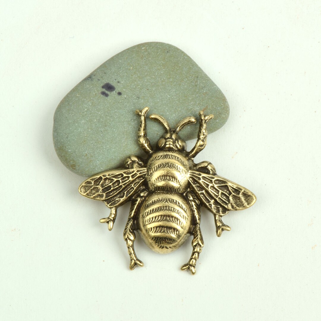 Honey or Mason Bee Metal Stamping, 28mm Long X 31mm Wide, Made in USA ...