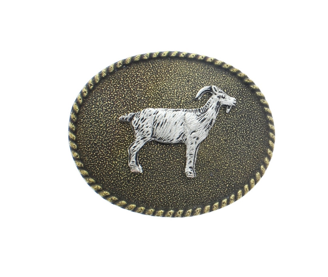 Goat Buckle 3.25 Length Antique Brass Finish , 1.5" Belt - Etsy