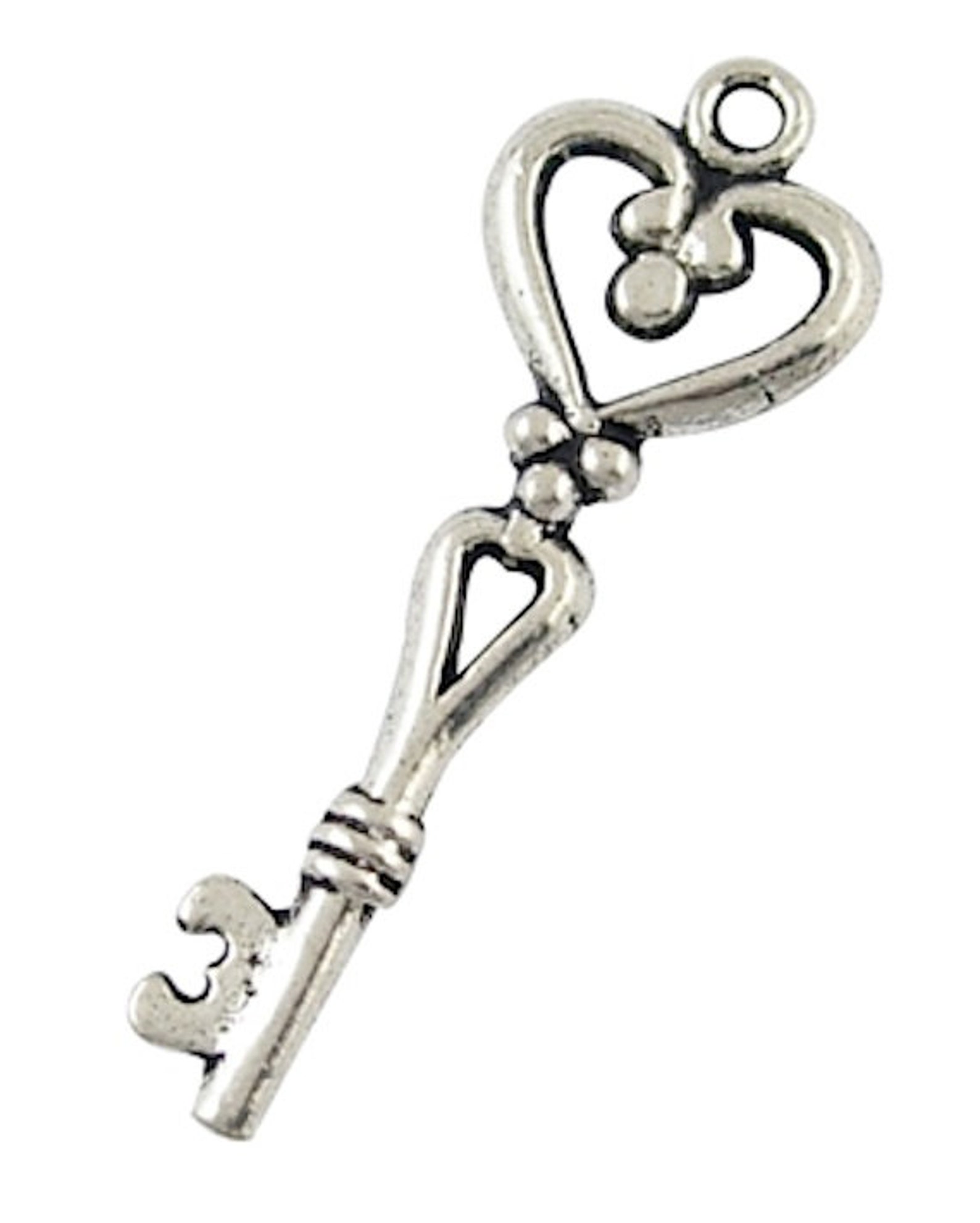 Silver Key Charms Antique Silver Pack of 12 - Etsy
