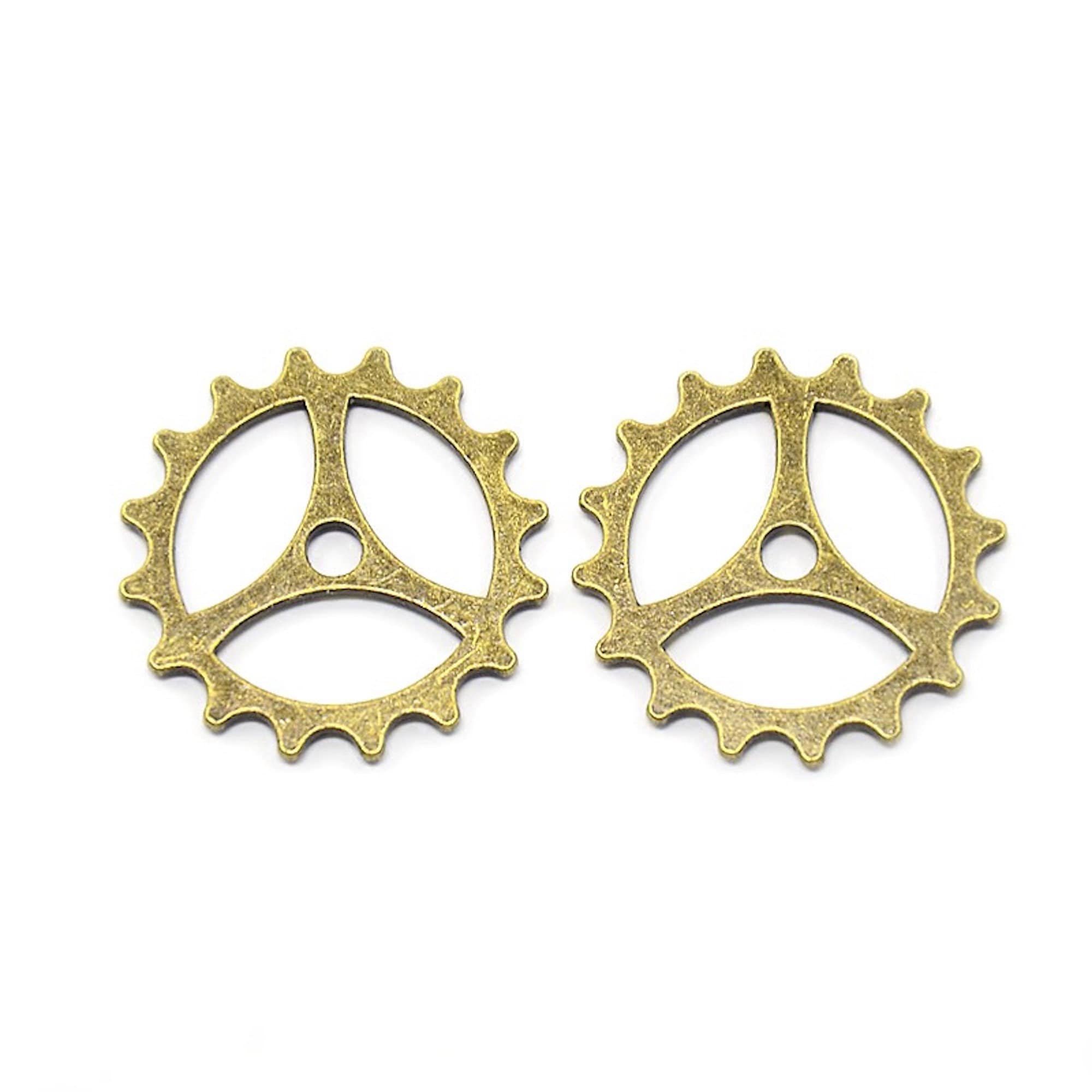 Steampunk Watch Parts Cogwheel Charm Assortment, Antique Gold & Silver ...