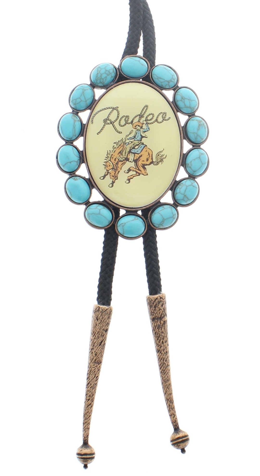 Rodeo Bolo Tie With Turquoise Stones, Made in USA, Each - Etsy