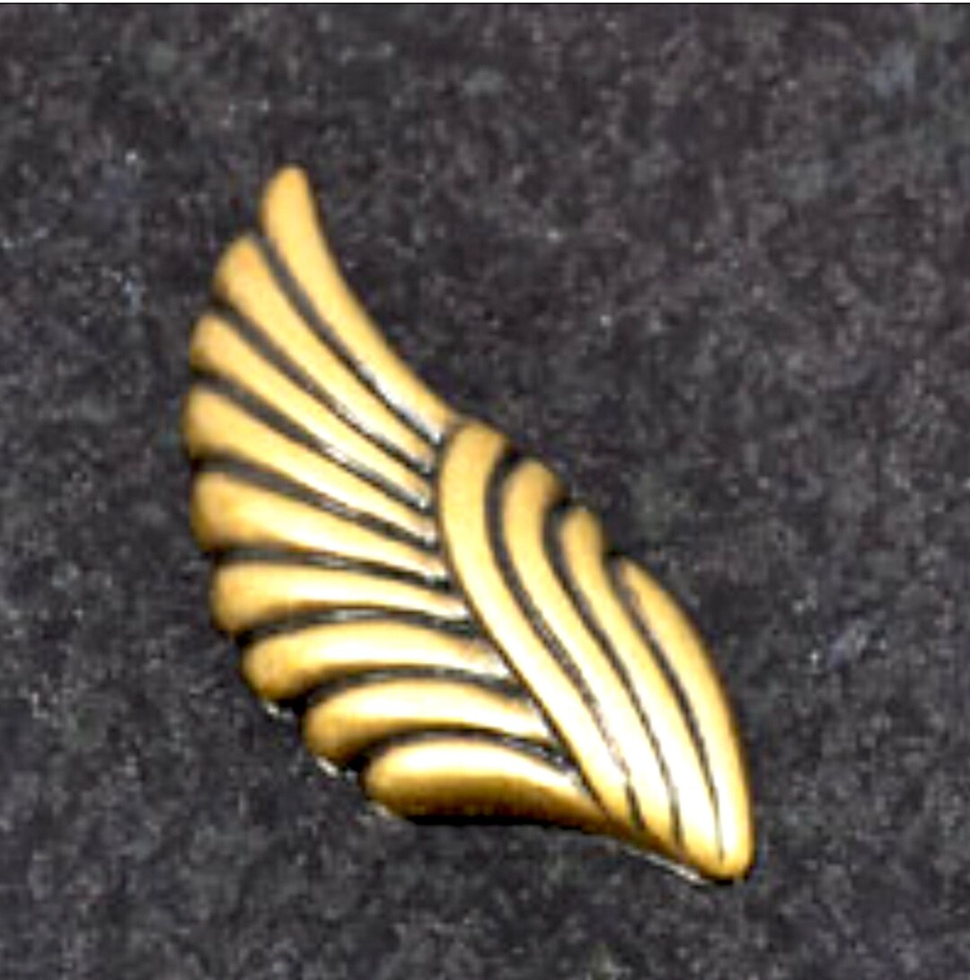 30mm X 13mm Vintage Angel Wing, Left or Right Wing, Antique Gold or ...