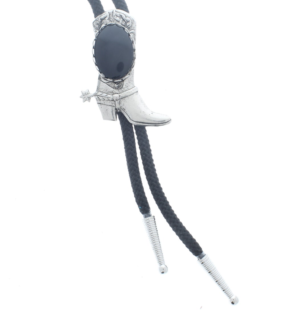 Boot Bolo With Black Stone, Made in USA - Etsy