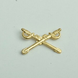 Crossed Sword Lapel Pin, Made in USA, Hamilton Gold Plated, Pack of 2 ...